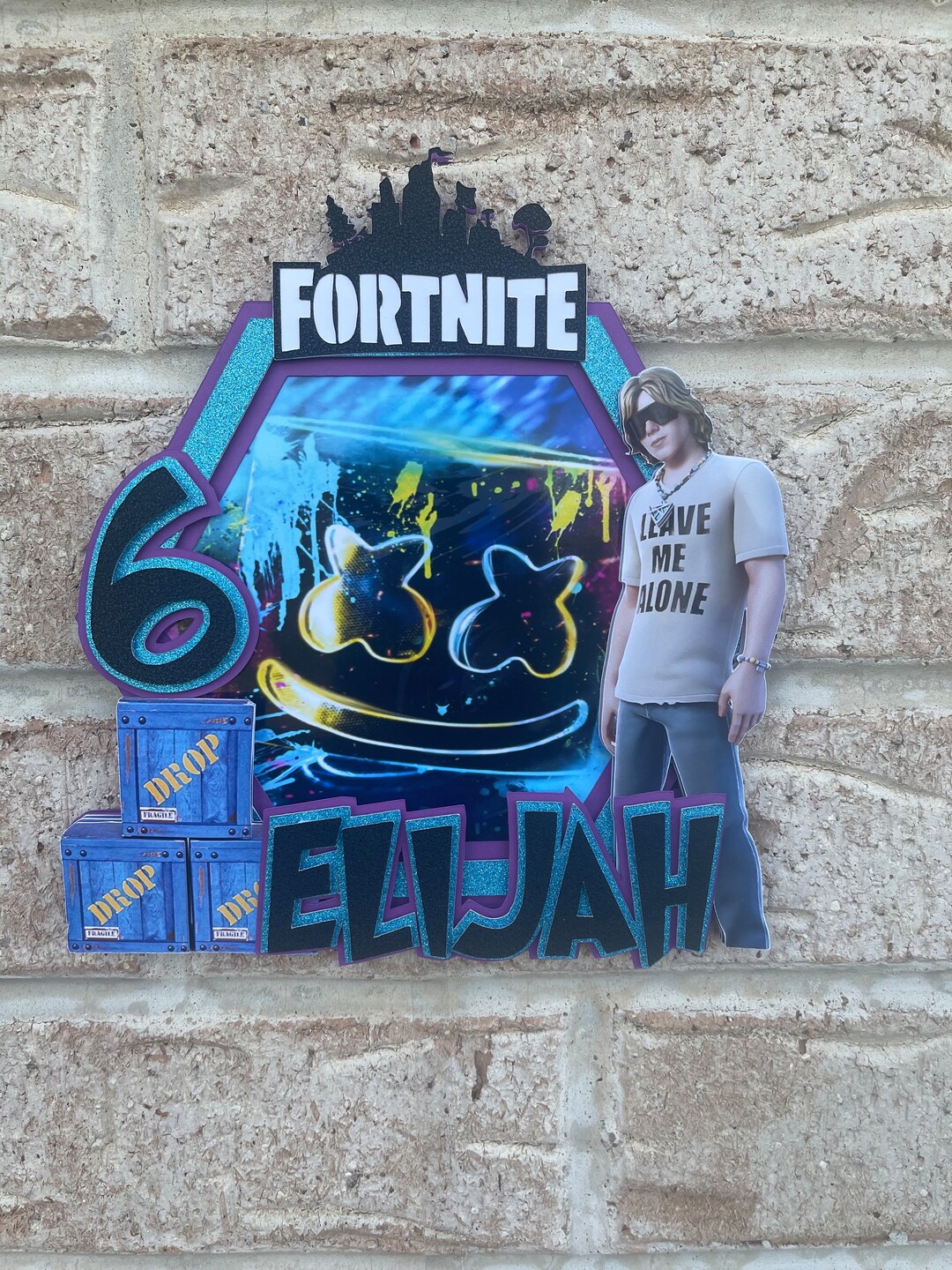 Awesome Custom Fortnight Inspired Cake Topper - Etsy