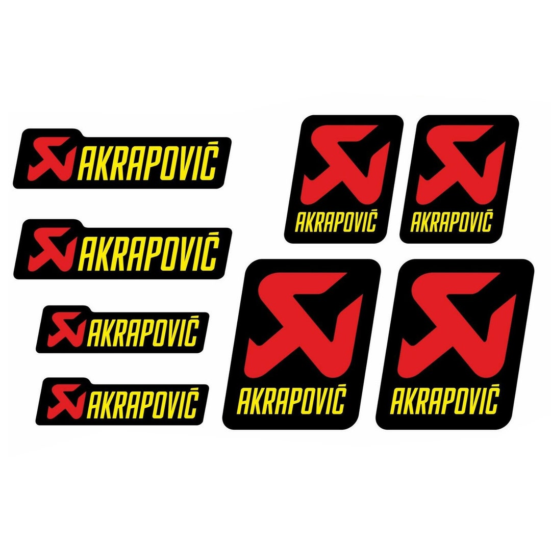KIT Stickers Akrapovic Motorcycles Universal Stickers Decal Decal ...