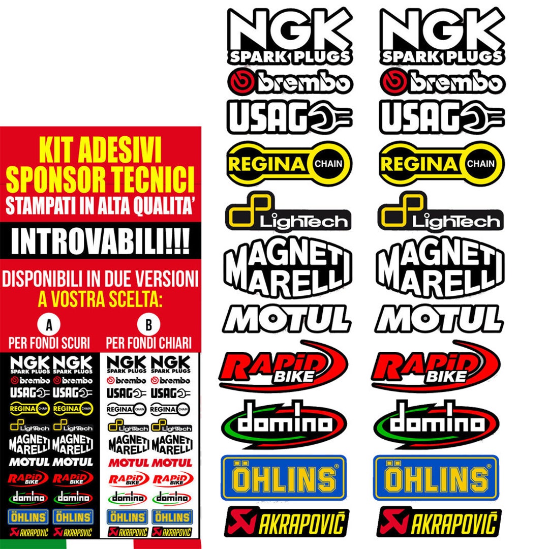 Stickers Stickers Kit 22 Pcs Sponsor Motorcycle Technicians Moto Gp Sbk ...