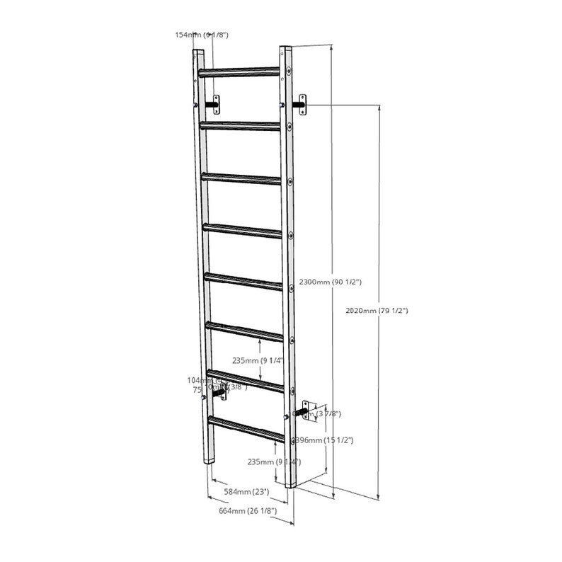 Benchk Wall Bars With a Steel Frame and 8 Solid Beech Rungs - Etsy