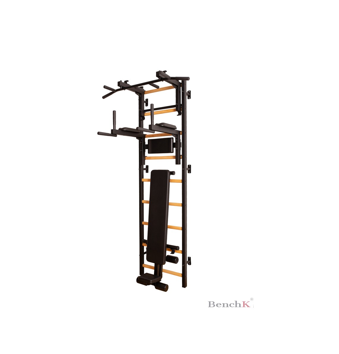 Benchk Wall Bars With a Convertible Steel 6-grip Pull-up Bar as a ...