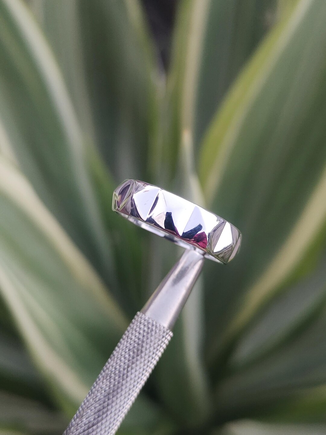 Pyramid Silver Ring – Minimalist Statement Jewelry, Modern and Chic ...