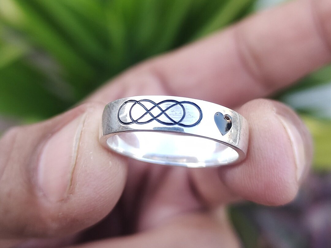 Infinity Ring, Double Infinity Ring, Personalized Infinity Ring, 925 ...