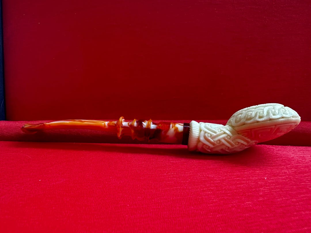 Hand Carved Meerschaum Pipe, Spaceship Design, With Leather Box - Etsy