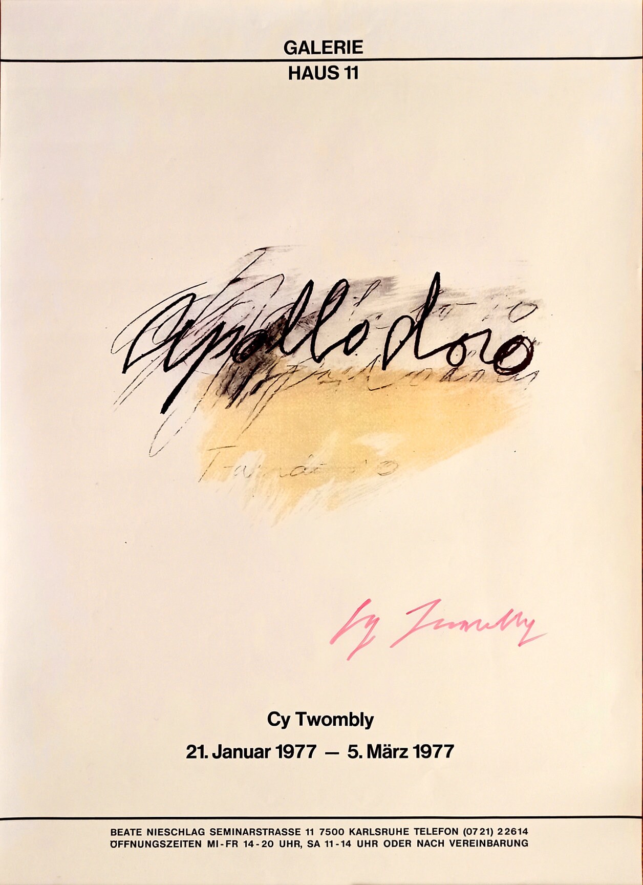 CY TWOMBLY HANDSIGNIERT 1977 Apollo Doro - Etsy