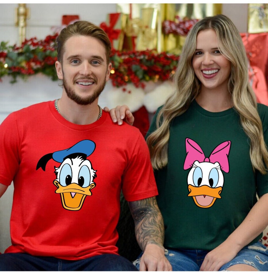 Disney Daisy Duck and Donald Duck Big Face Cute Character Shirt ...