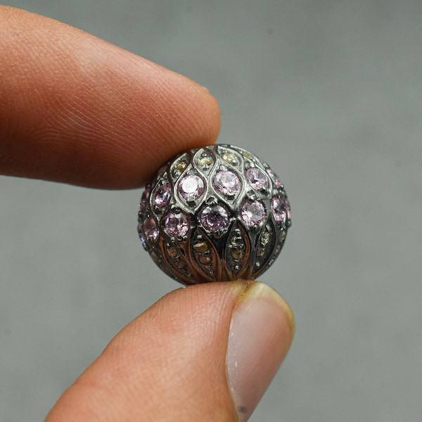 Pave Diamond Beads - Etsy