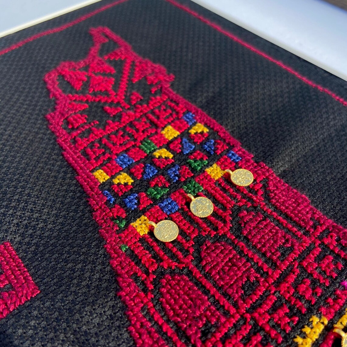 Map of Palestine Tatreez Pattern - Etsy