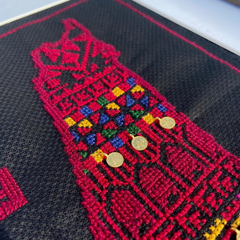 Map of Palestine Tatreez Pattern - Etsy