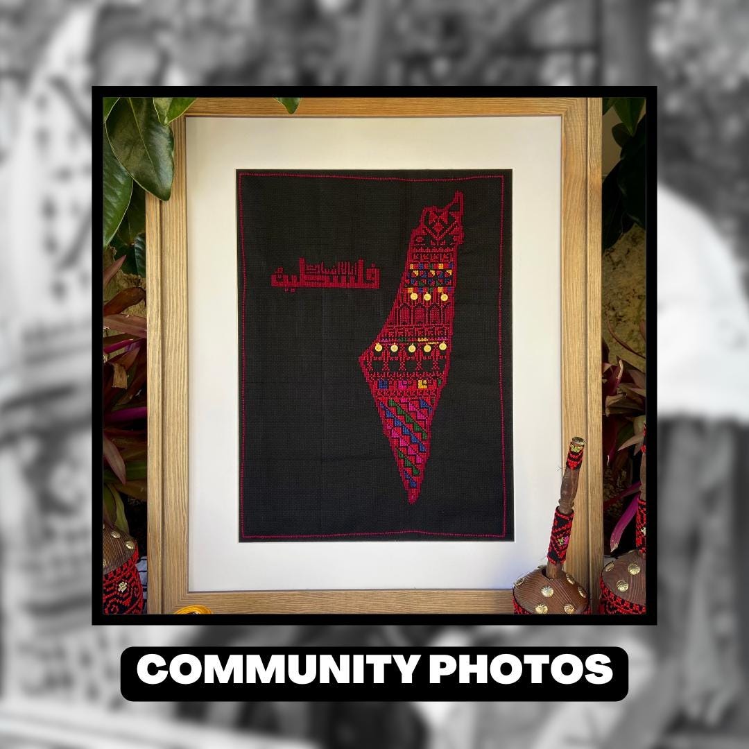 Map of Palestine Tatreez Pattern - Etsy