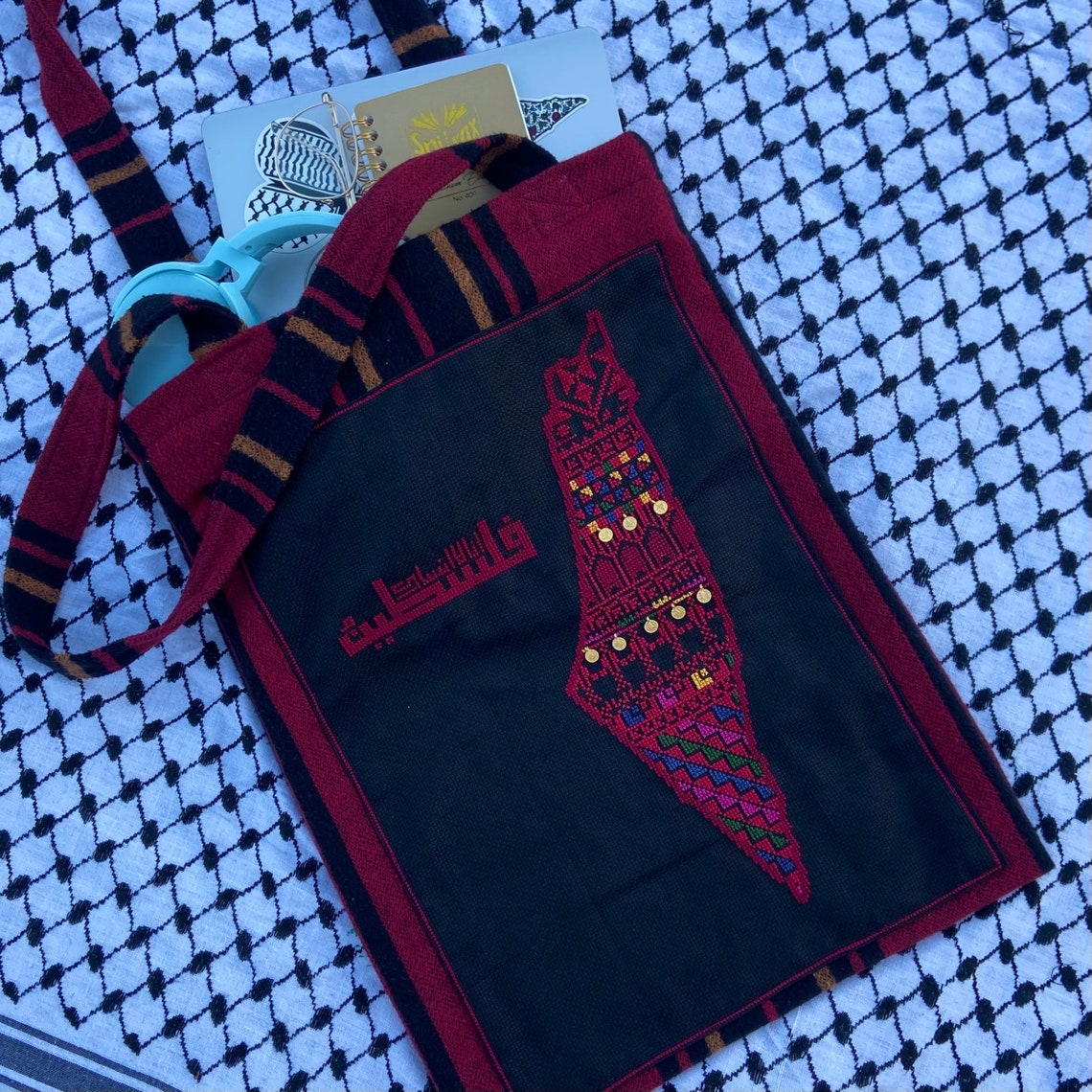 Map of Palestine Tatreez Pattern - Etsy