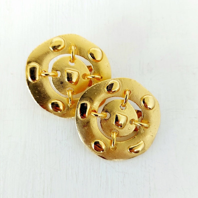 RARE VINTAGE CLIPS Colección años 80 color dorado - Etsy México