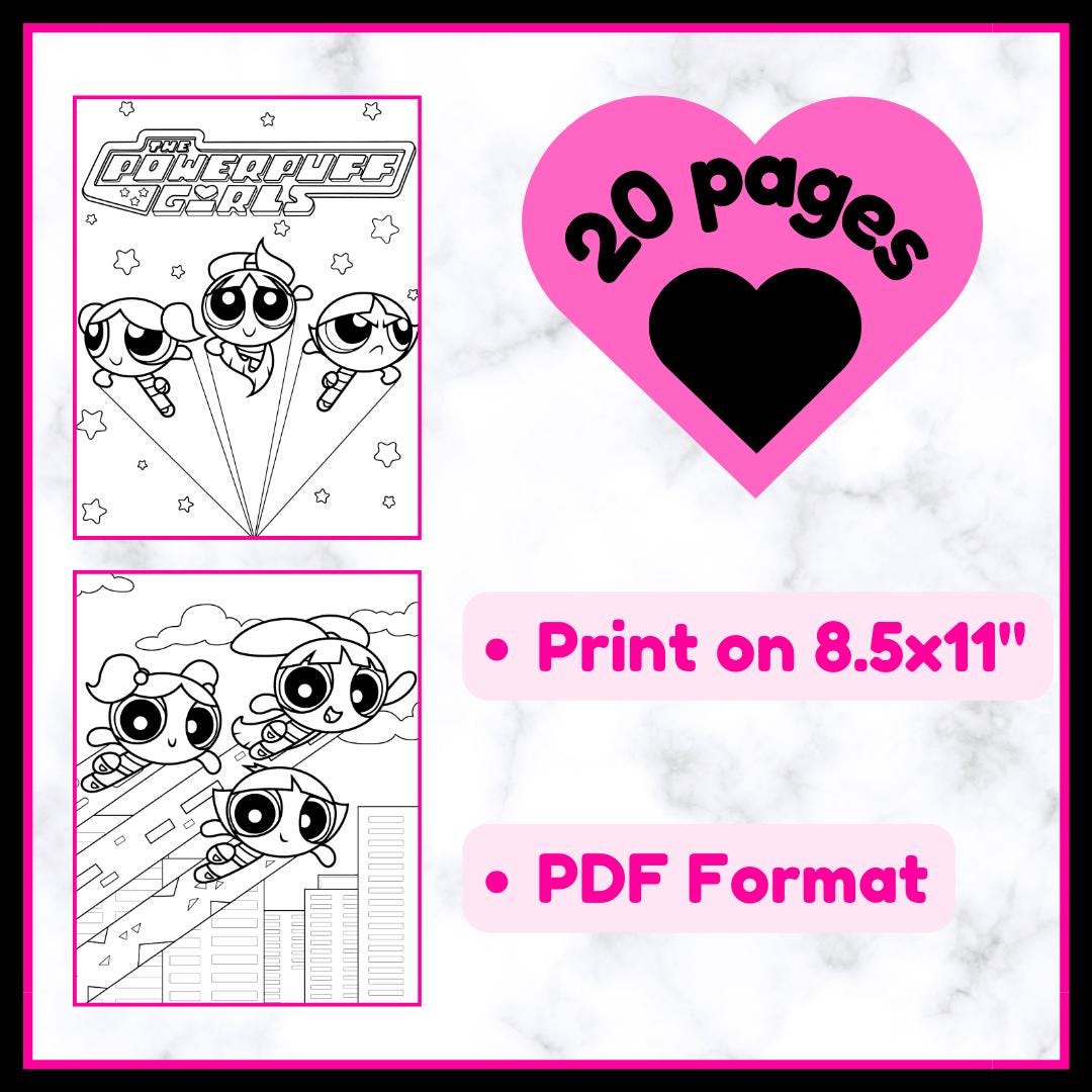 Powerpuff Girls : Stress Relief Coloring Book. - Etsy Australia