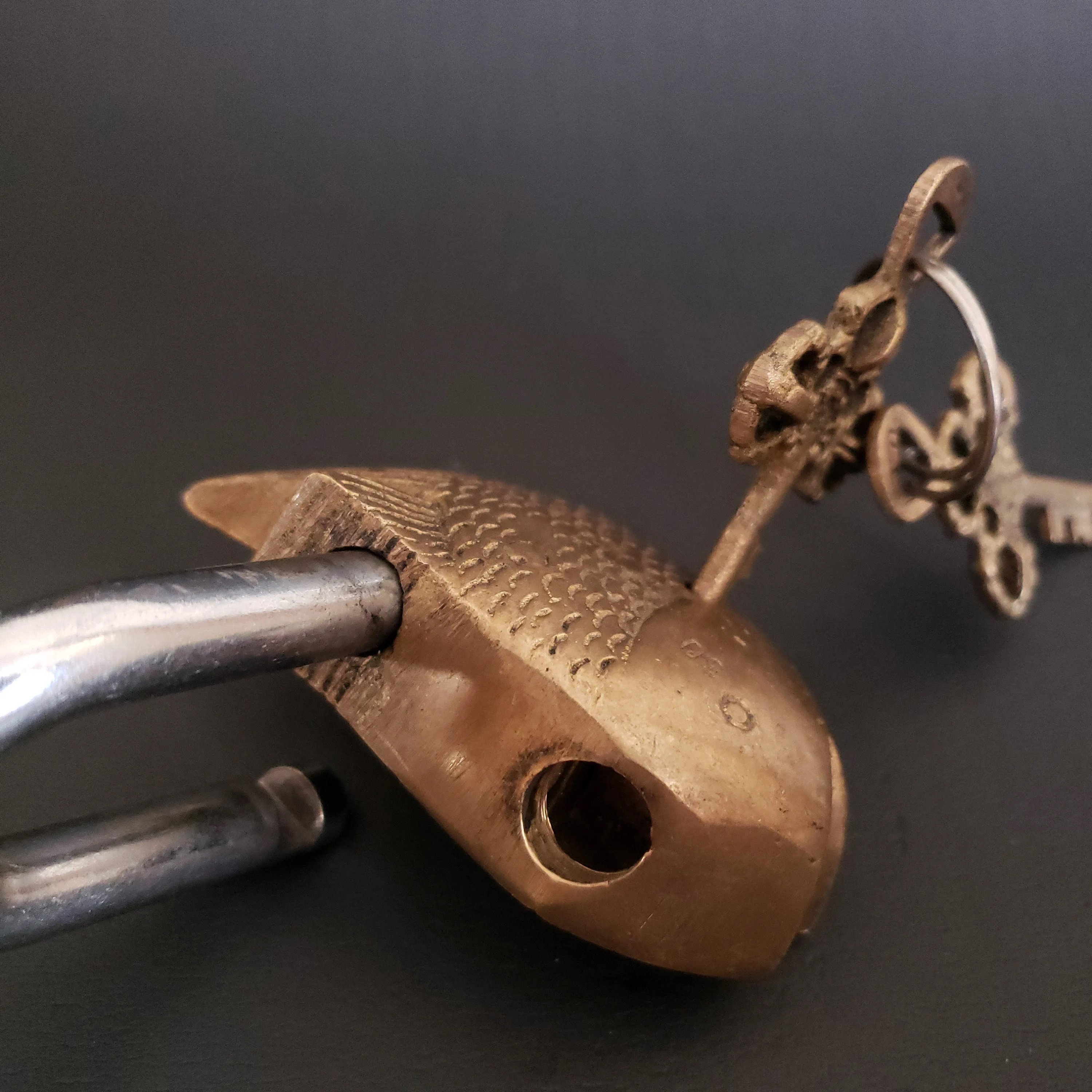 Brass Fish Lock With 2 Unique Keys Metal Cast Indian Temple - Etsy