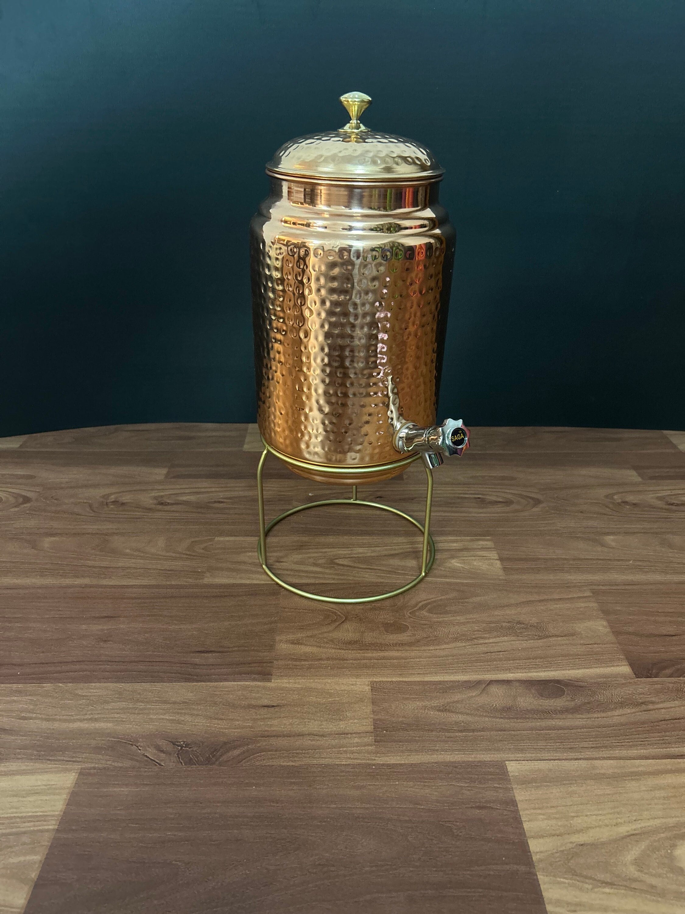 5L Pure Copper Water Dispenser Hand Hammered Indian Copper Home Studio ...