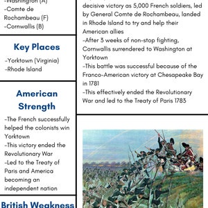 History A Level American Revolution Revision Documents (end of the War ...