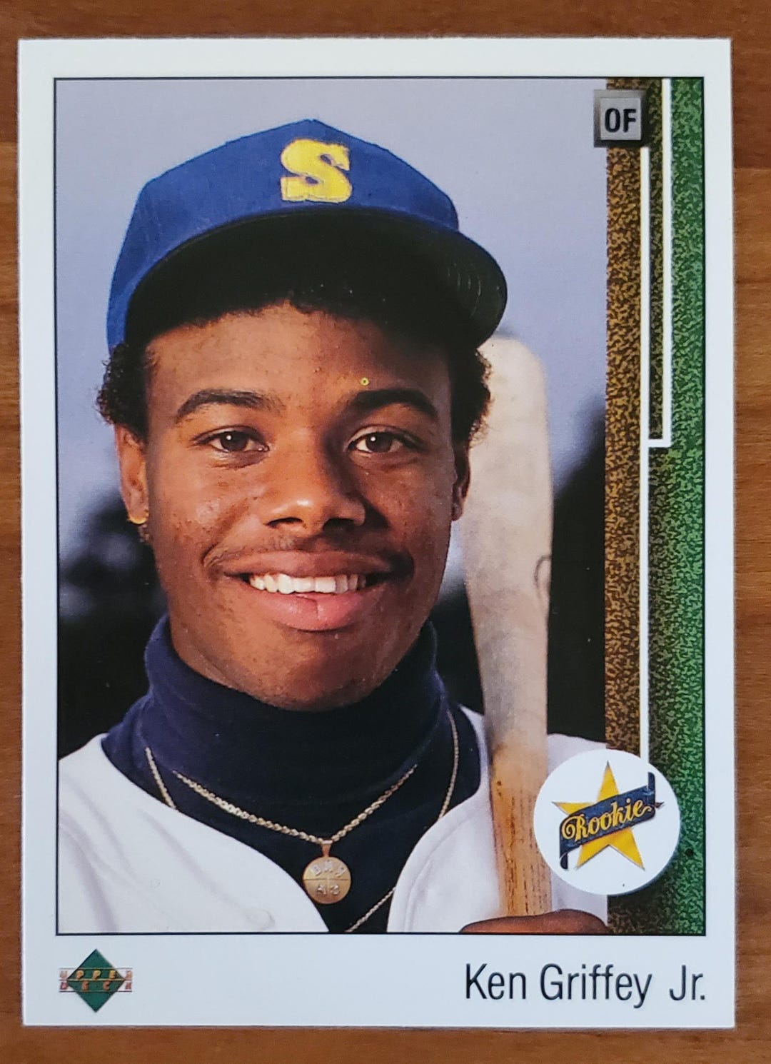 Ken Griffey Jr. 89' Upper Deck Rookie Card Yellow Donut Just Above His ...