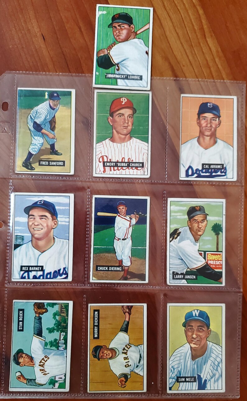 1951 Bowman Baseball Cards 46 Card Lot Very Good Condition Some Stars ...
