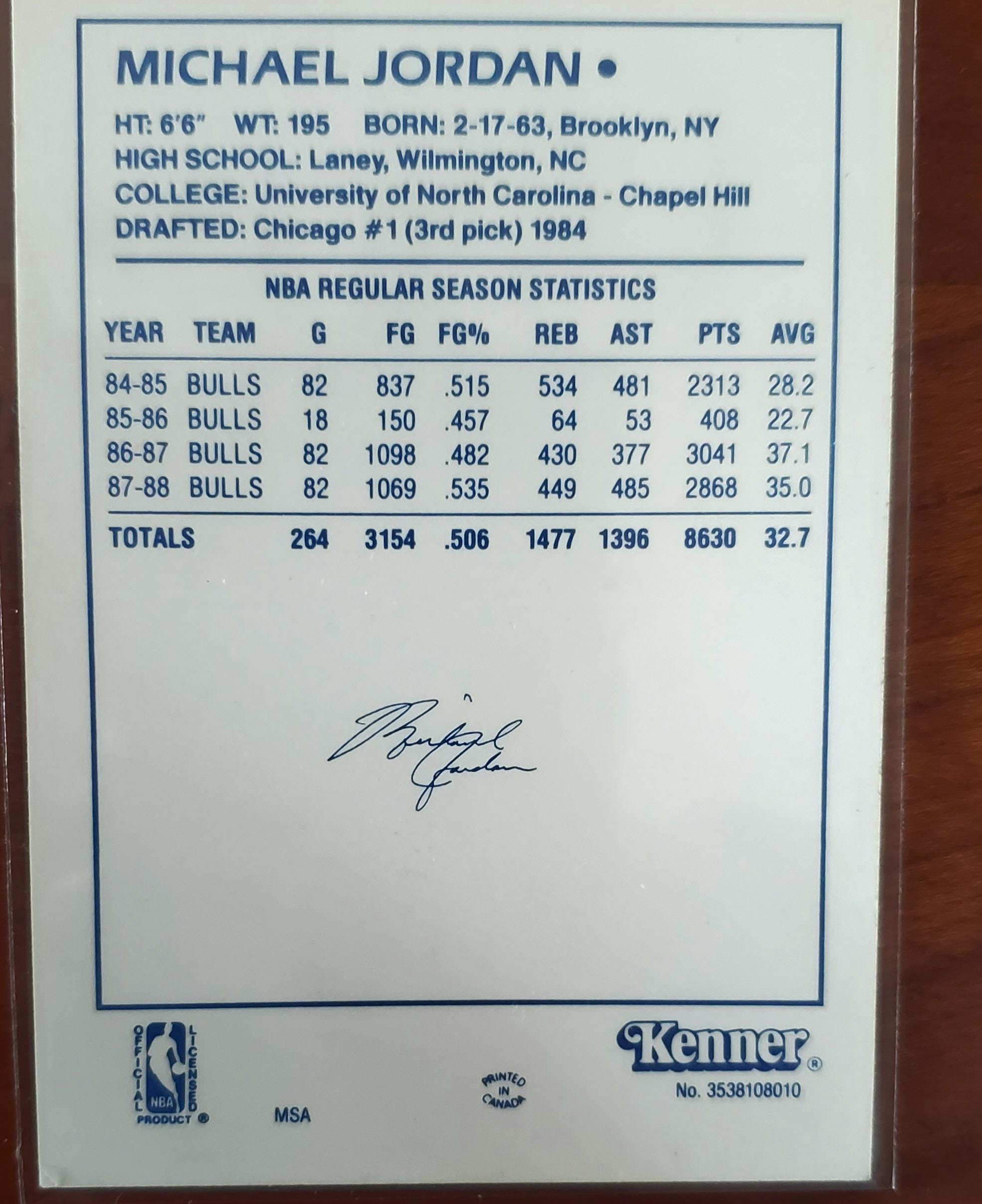Michael Jordan Starting Line up Card - Etsy