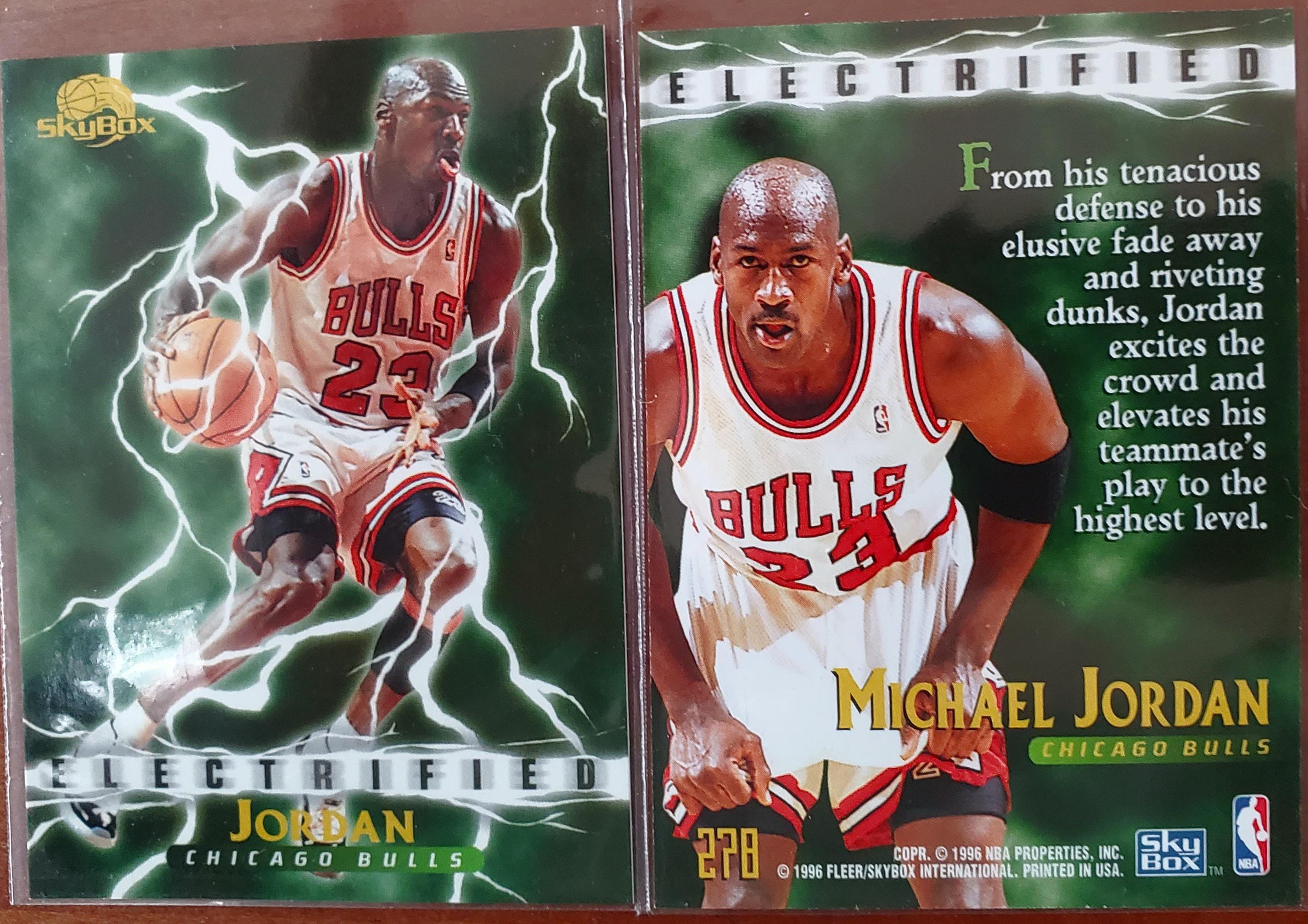 Michael Jordan "electrified Card" Skybox #278 Mint Condition - Etsy