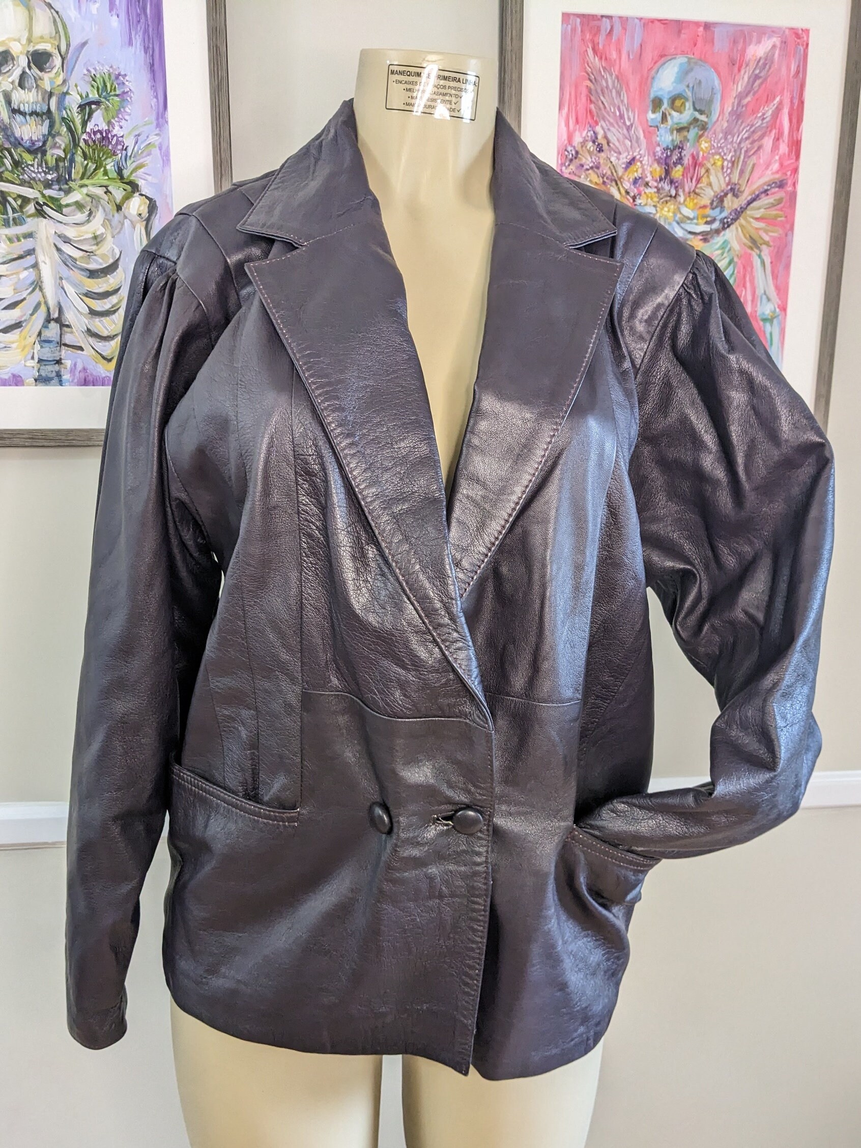 Turkish Leather Jacket From the 80s Soft and Beautiful US Size M-L ...
