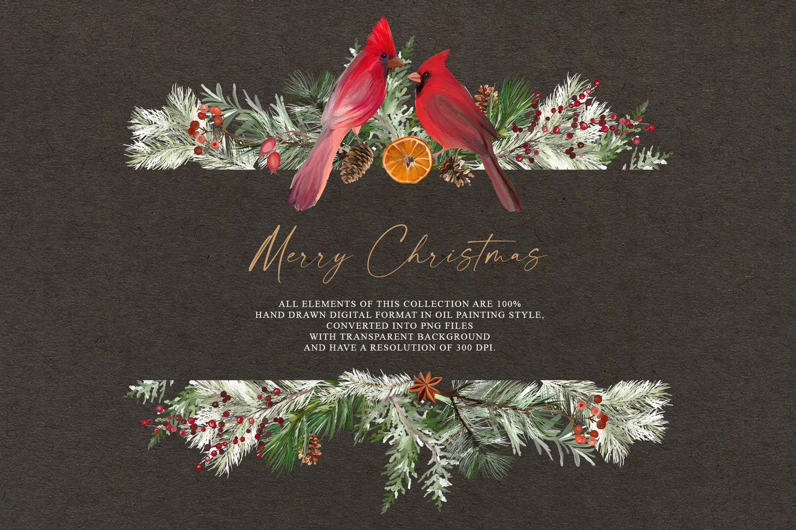 Christmas Holidays Frame Cardinal Bird Winter Clip Art PNG Christmas ...