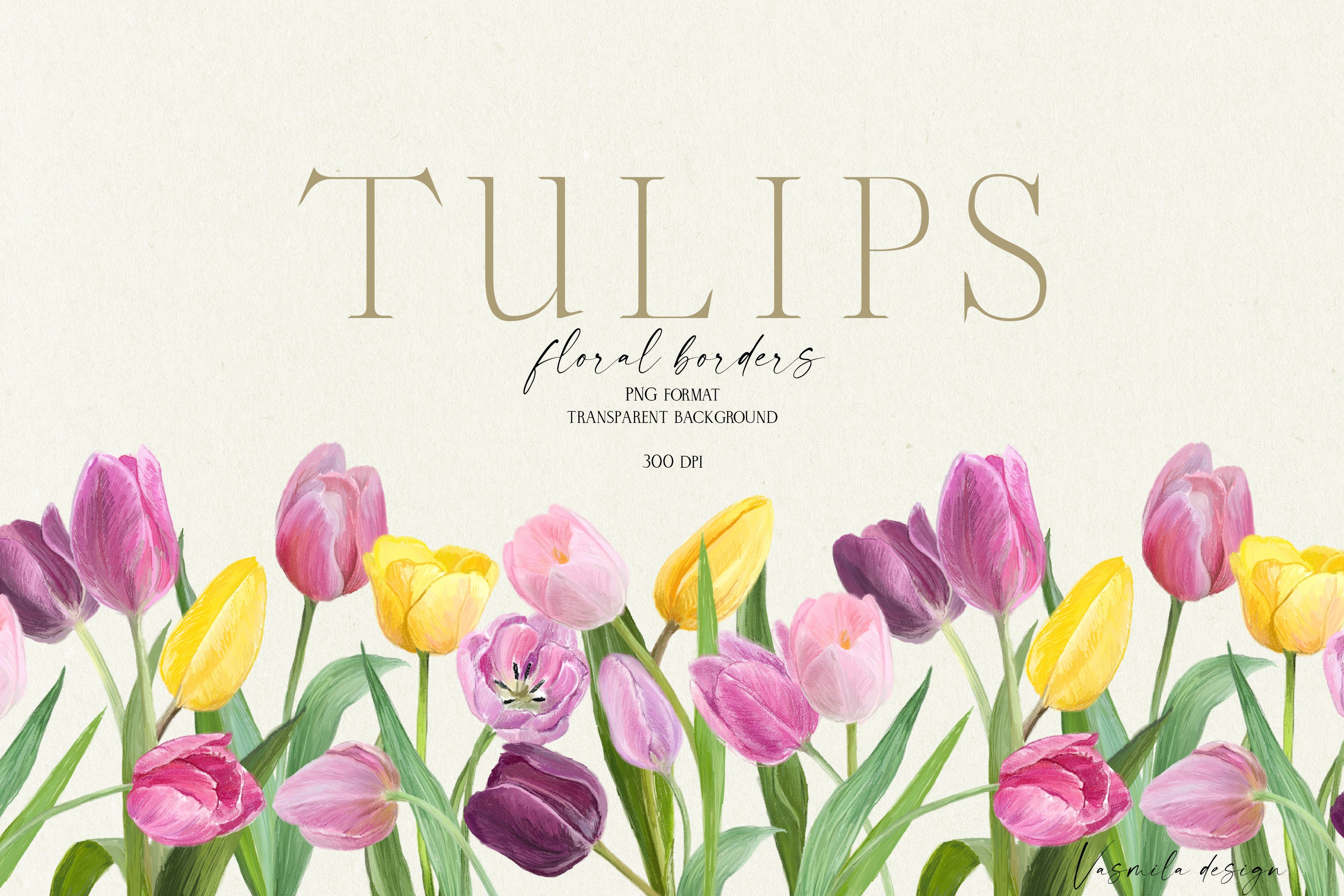 Tulips Flower Border Design