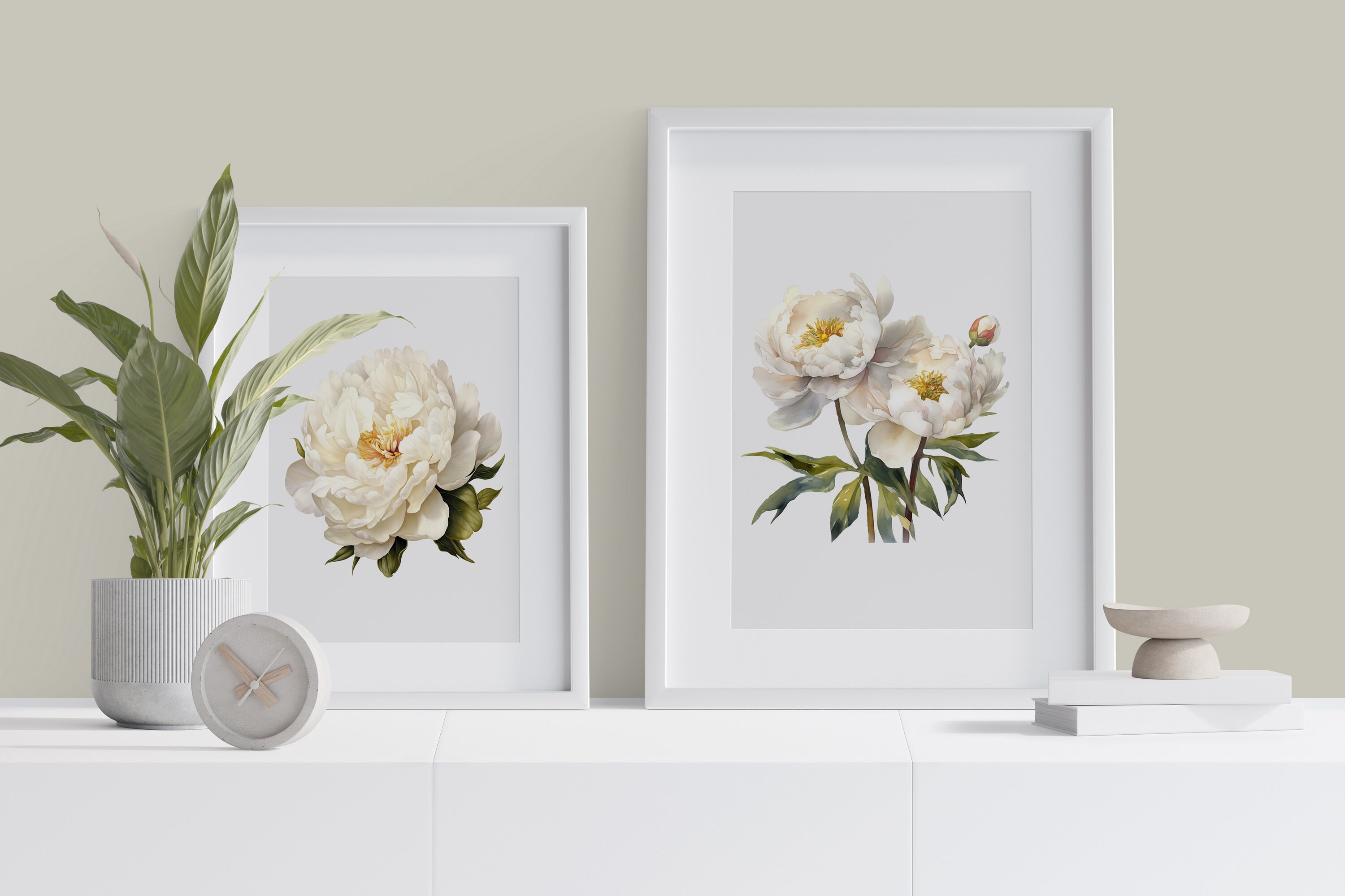 Watercolor White Peonies Png, Wedding Flower Bouquets Clipart, Floral ...