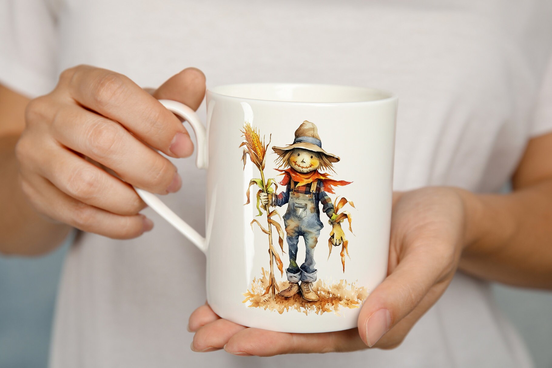 Watercolor Autumn Farm Clipart: Thanksgiving Pumpkins PNG (digital ...