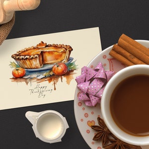 Watercolor Pumpkin Pie Clipart PNG, Thanksgiving Dinner Clipart ...