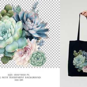 Watercolor Succulents Clipart, Printable Watercolor Cactus Bundle ...