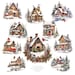 Christmas House Clipart, Watercolor Christmas House PNG, Winter Houses ...