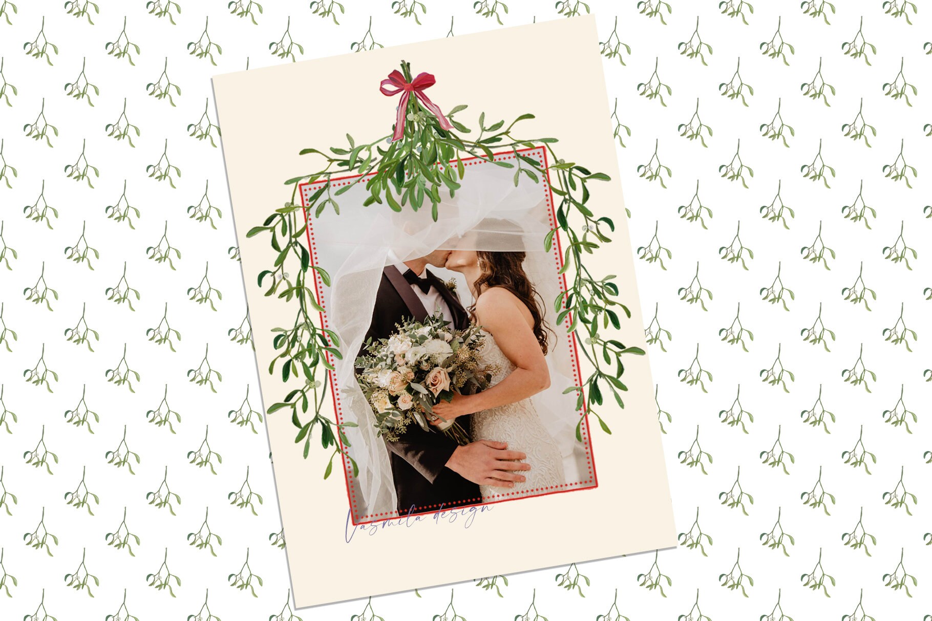 Mistletoe Borders and Frames, Vintage Style Garlands PNG, Christmas ...