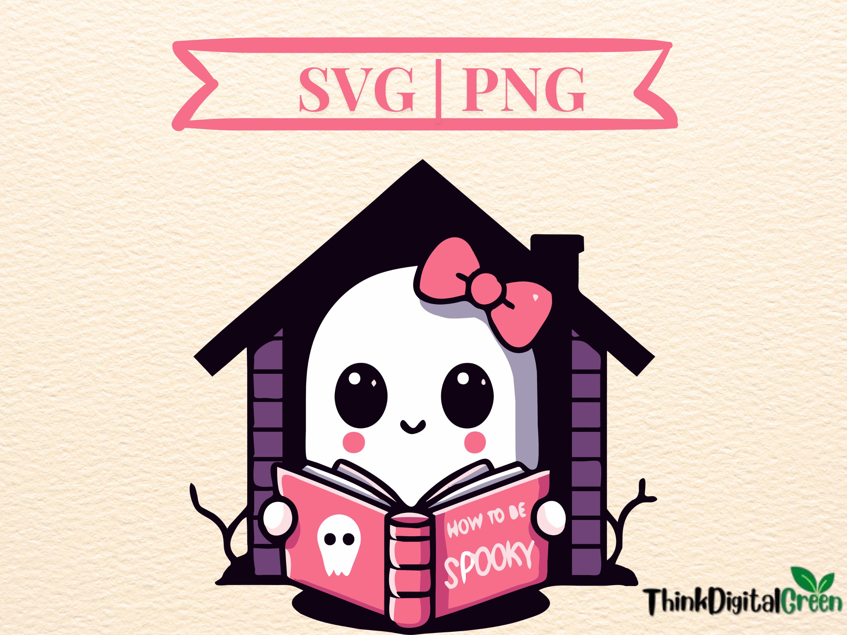 Ghost Bow SVG Cut File for Cricut | Kawaii Boo Baby Ghost Girl | Cute ...