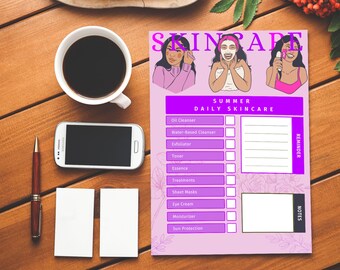 Printable Skincare Routine Tracker, Skincare Tracker, Self Care Log ...