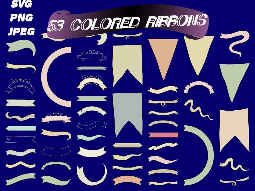 Banner Svg Bundle, Banner Clipart, Banner Png, Banner Vector, Banner Outline, Ribbon Svg, Ribbon ...