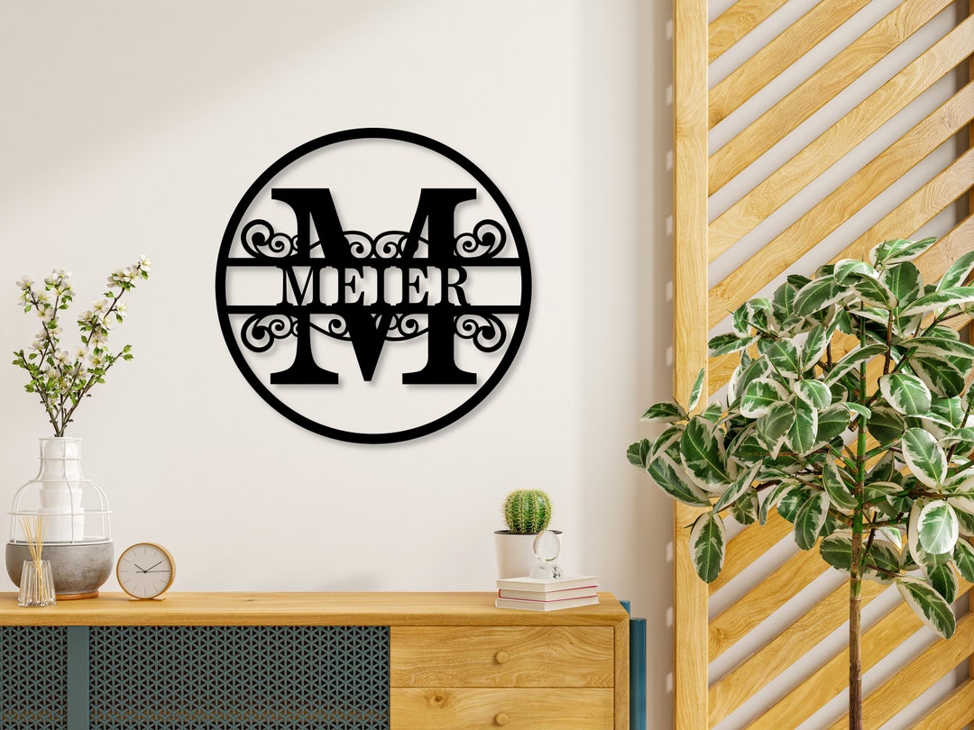 Personalizable Name Tag Letters A-Z Individual Family Sign Front Door ...