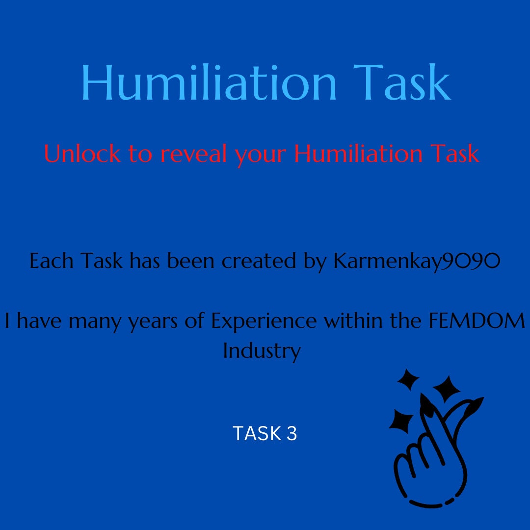 Humiliation Task 3 for Simps/beta Losers - Etsy