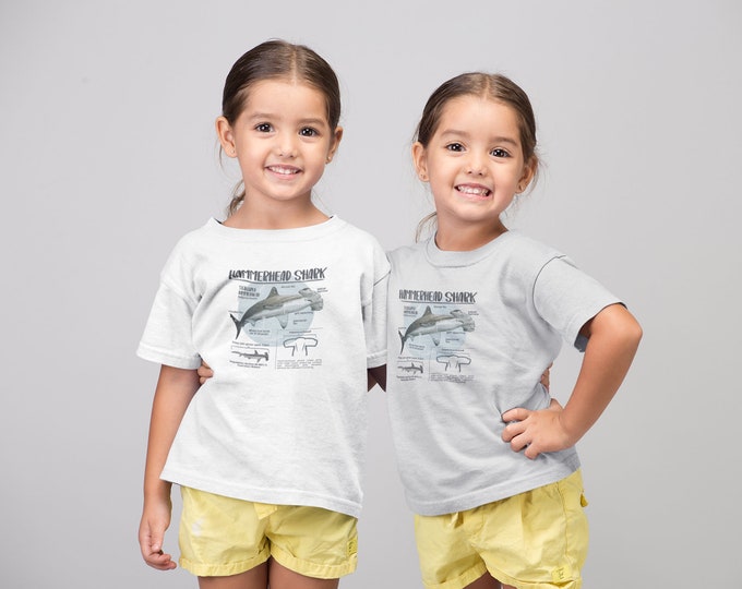 Hammerhead Shark Toddler Shirt - Cute Educational Shark Species Kid's ...