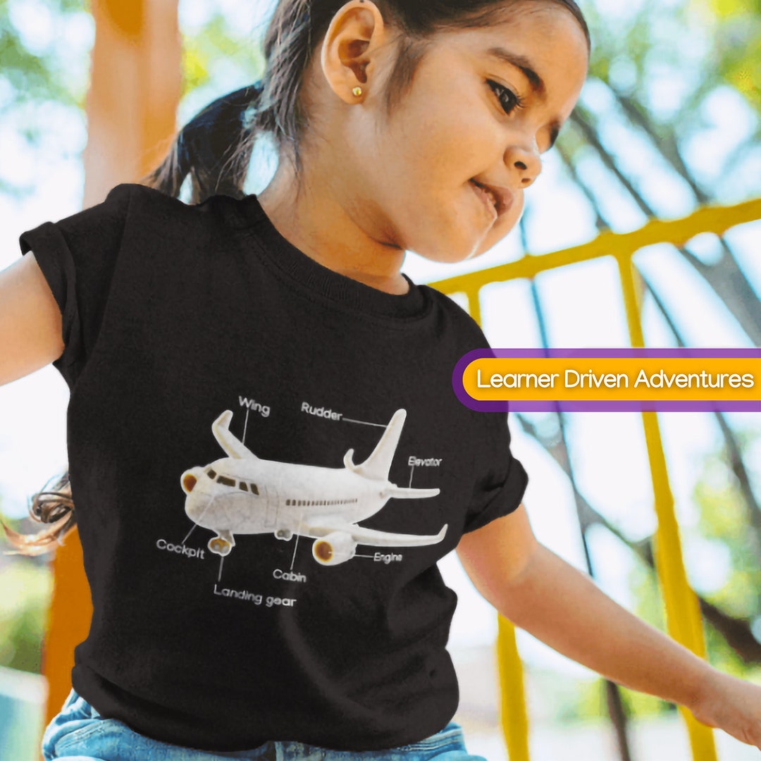 Parts of a Plane T-shirt: Educational Aviation Tee for Kids - Etsy ...