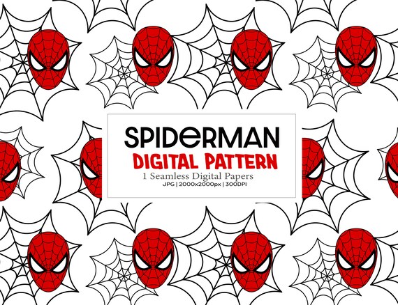 Spiderman Superhero Paper Pattern Hero Seamless File Fabric - Etsy