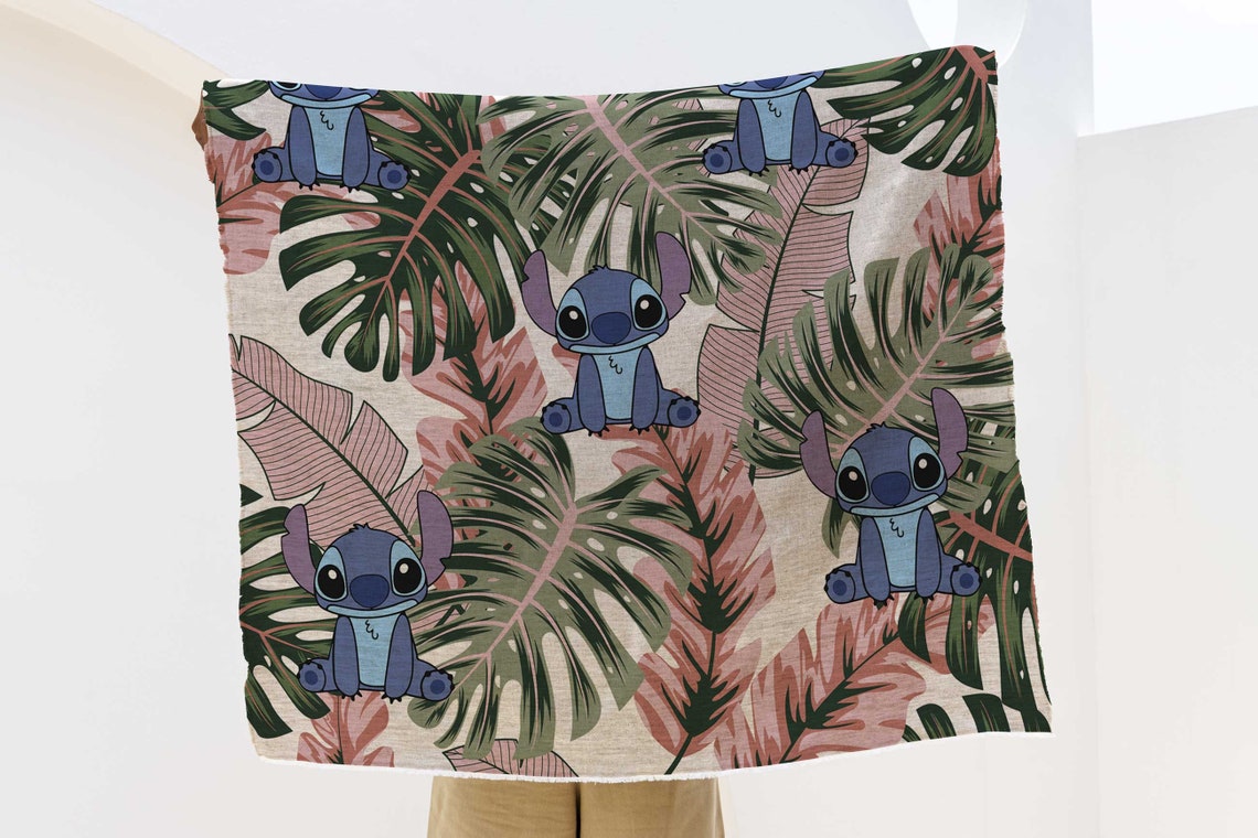 Lilo and Stitch Digital Paper Seamless Pattern Tropical, Pink Lilo ...