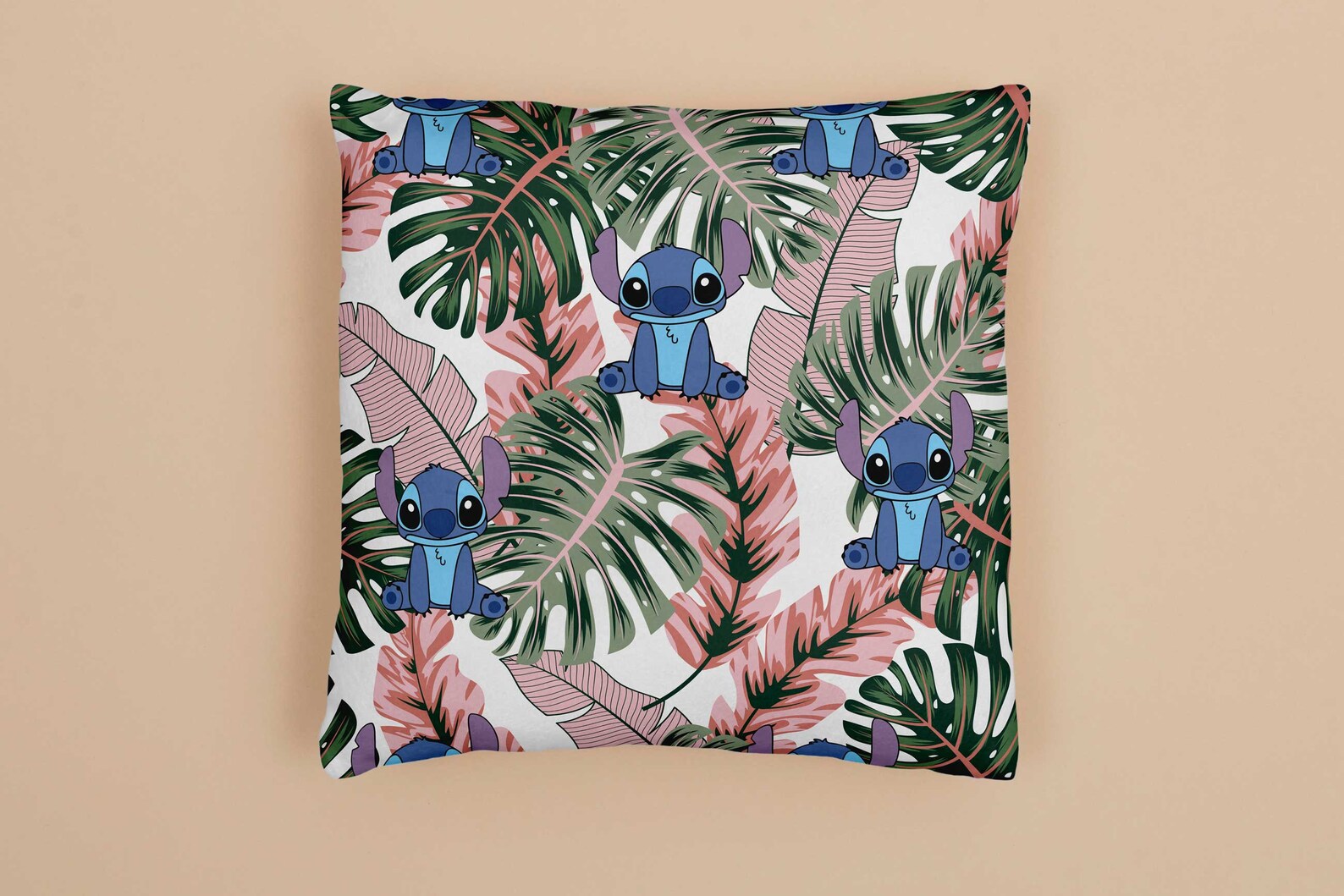 Lilo and Stitch Digital Paper Seamless Pattern Tropical, Pink Lilo ...