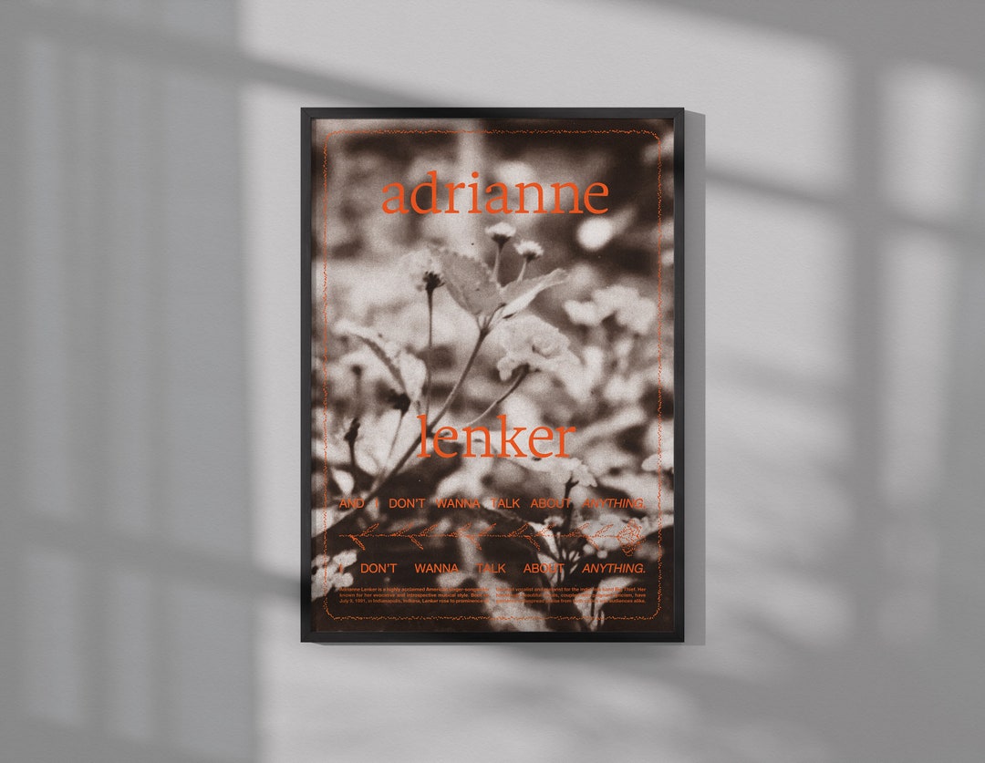 Adrianne Lenker Poster | Music Poster | Wall Art | Wall Decor - Etsy