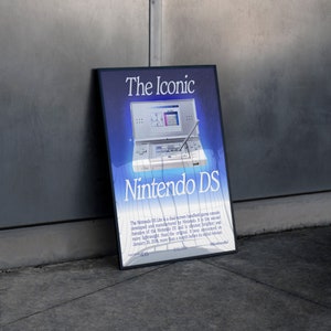 Retro Nintendo DS Poster | Poster Print | Vintage Style Poster | Wall ...