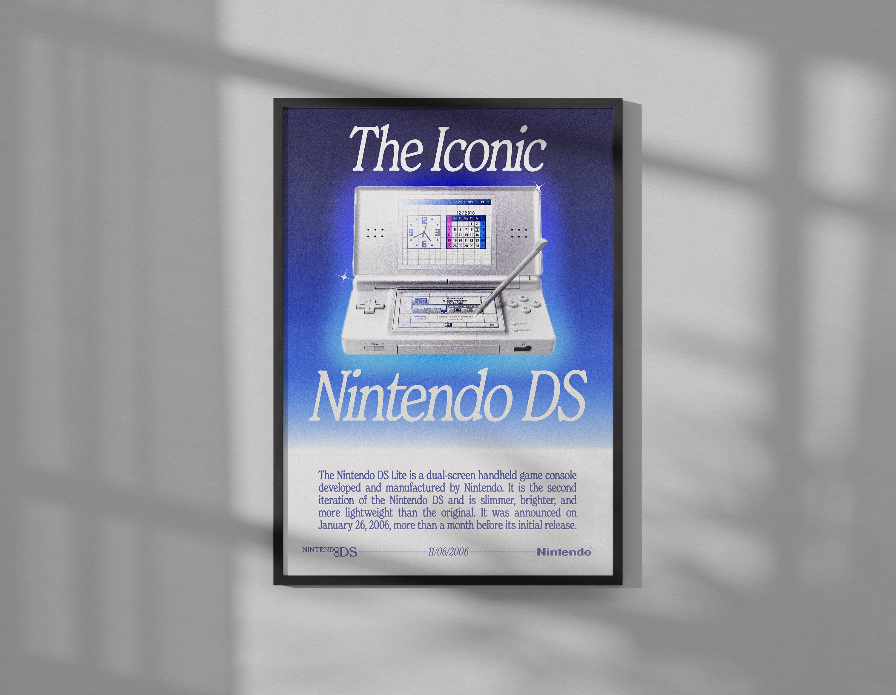 Retro Nintendo DS Poster Poster Print Vintage Style Poster Wall Art - Etsy