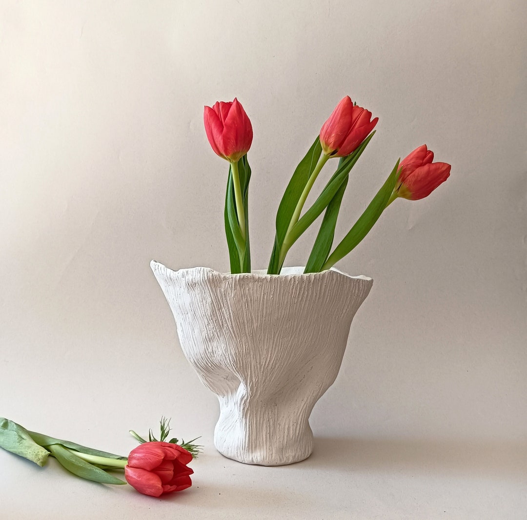 Handmade Irregular Shape Vase Sculpture, Unique Ceramic Vase, Ceramic ...