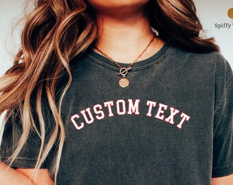 Custom Add Your Text Aesthetic Shirt, Add Name and Text to Luxury Gift ...