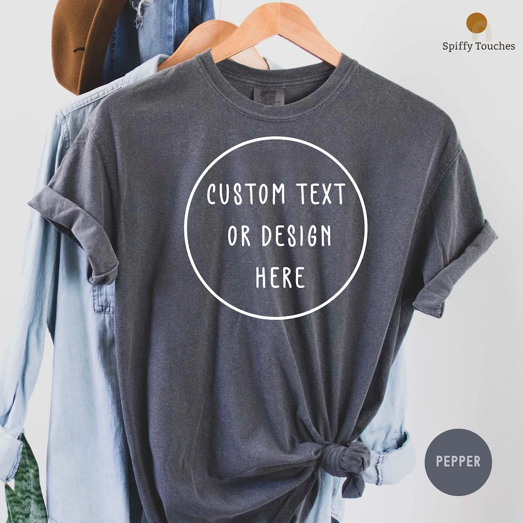 Custom Logo Comfort Colors Shirt: Personalized Design Tee - Etsy