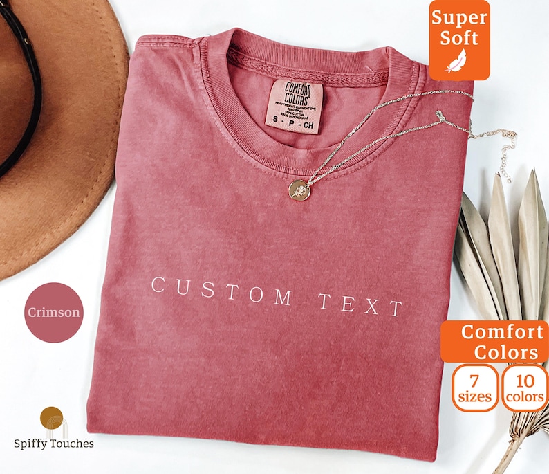 Comfort Colors Custom Text Shirt, Personalized Custom Shirt, Custom ...